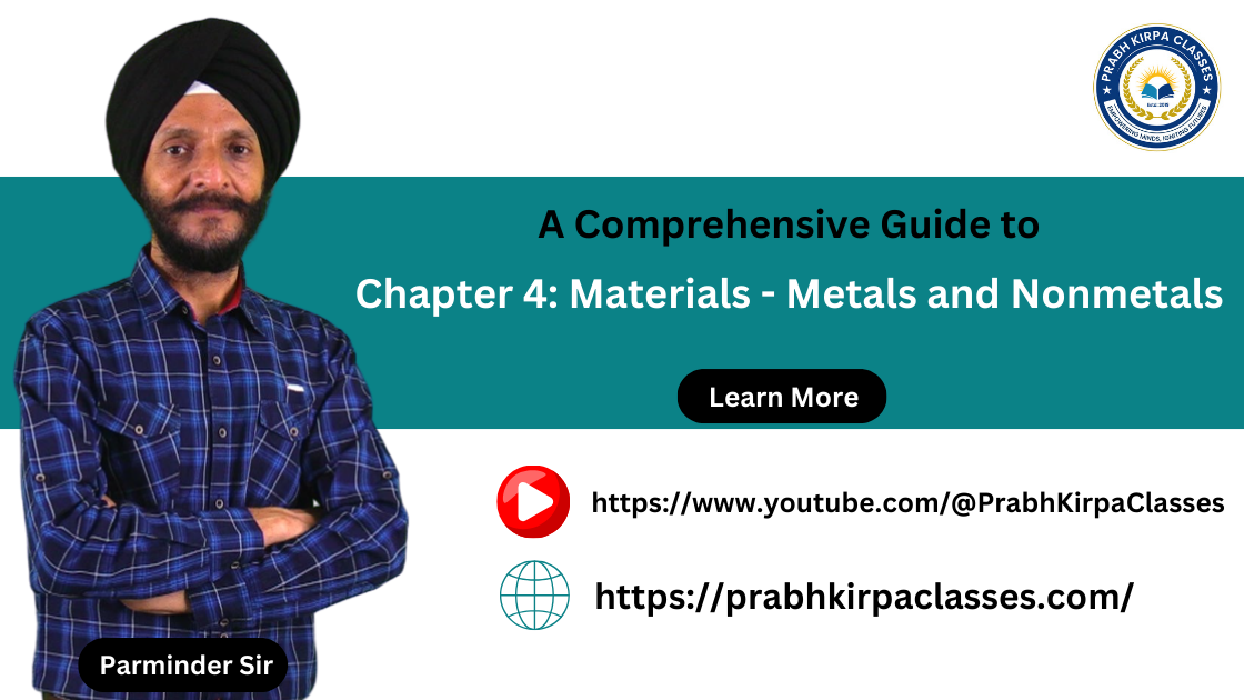 Chapter 4: Materials - Metals and Nonmetals - Prabh Kirpa Classes
